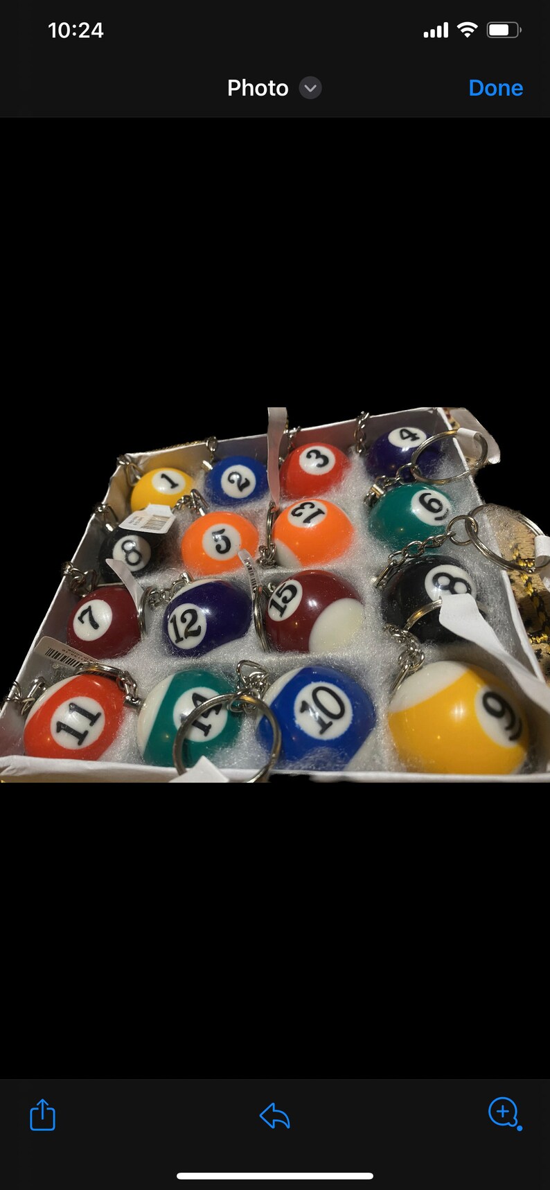 New Pool 8 Ball & All Numbers Keychain Creative Key Chain Any Pool Ball ...
