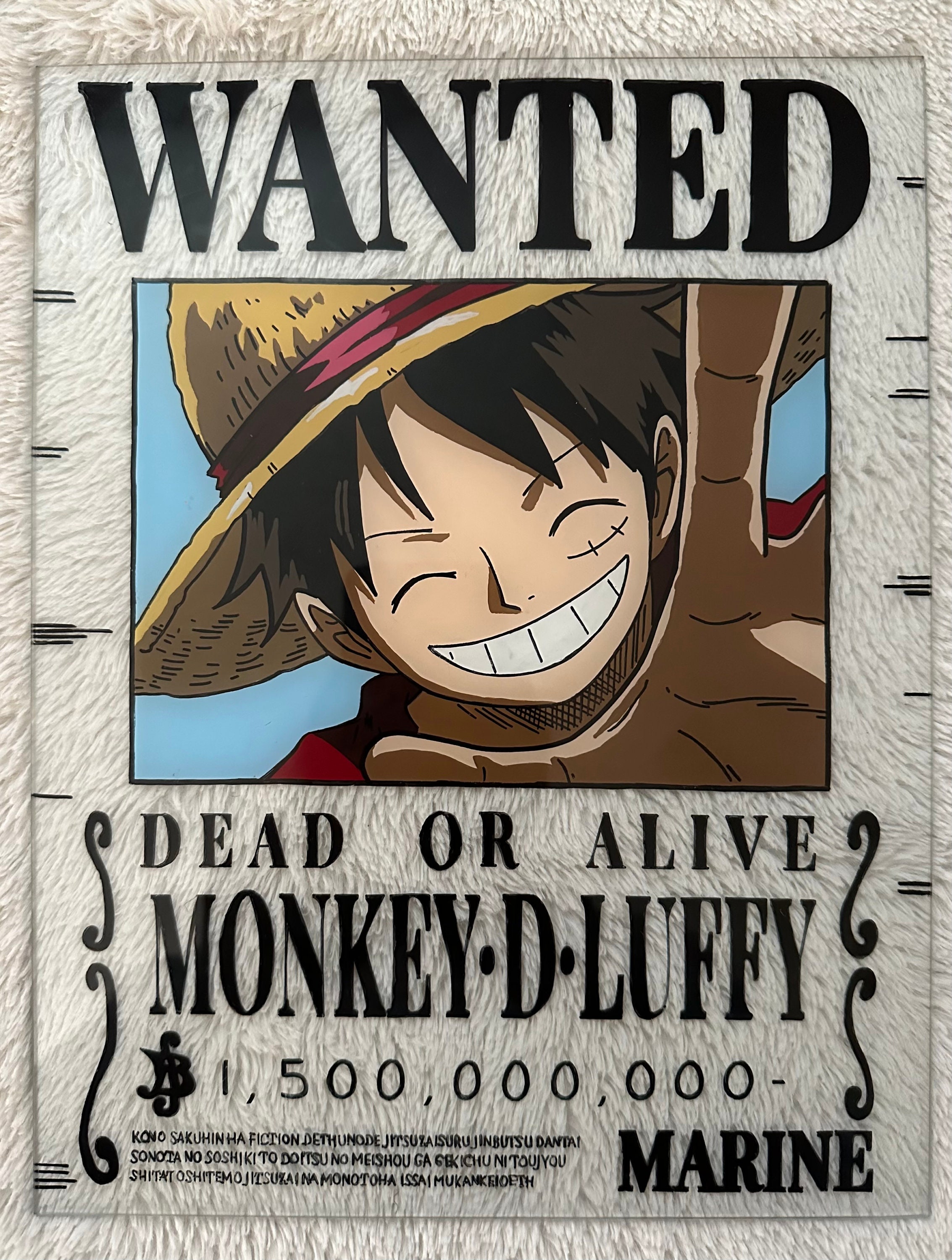 Straw Hat Captain Glass Painting - Etsy