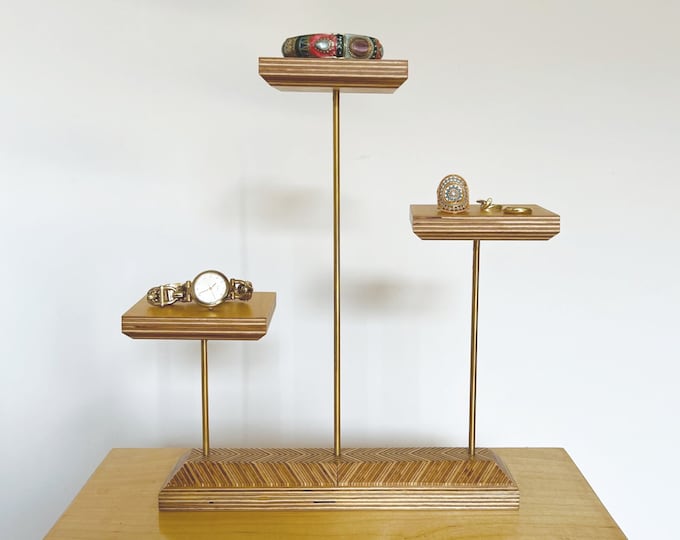 Jewelry Riser Wood, Earring Stand, Ring Display, Jewelry Stand Unique ...