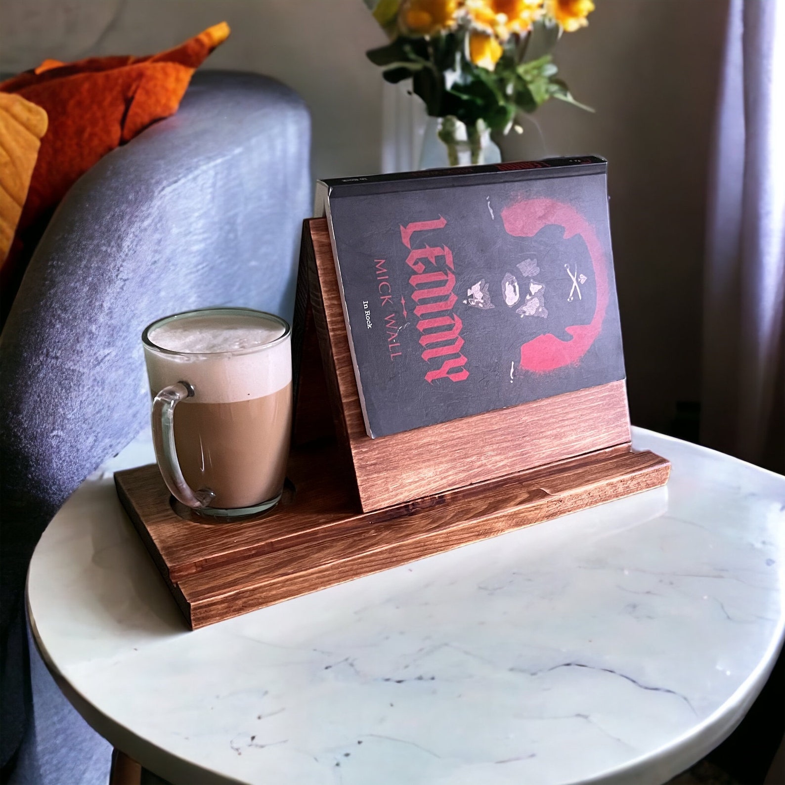 Wood Triangle Book Rest, Handmade Night Stand Book Holder, Book Rest ...