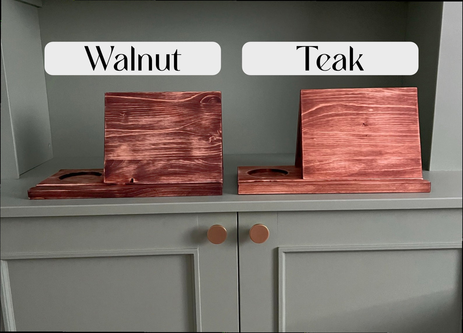 Wood Triangle Book Rest, Handmade Night Stand Book Holder, Book Rest With Drink Holder, Wooden ...