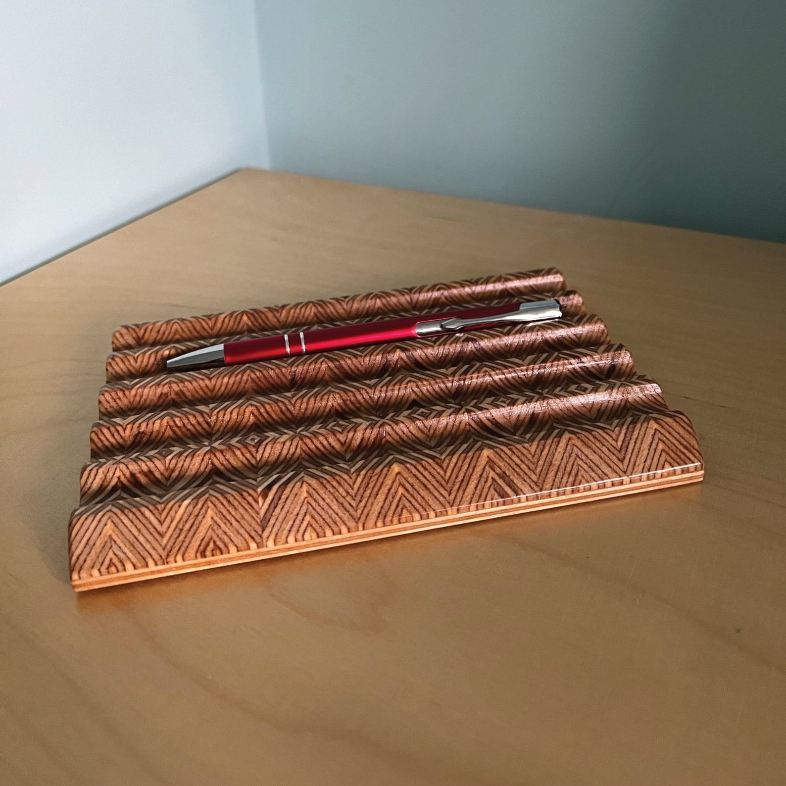 Wooden Pen Tray Pencil Holder for Desk Pen Display Case - Etsy
