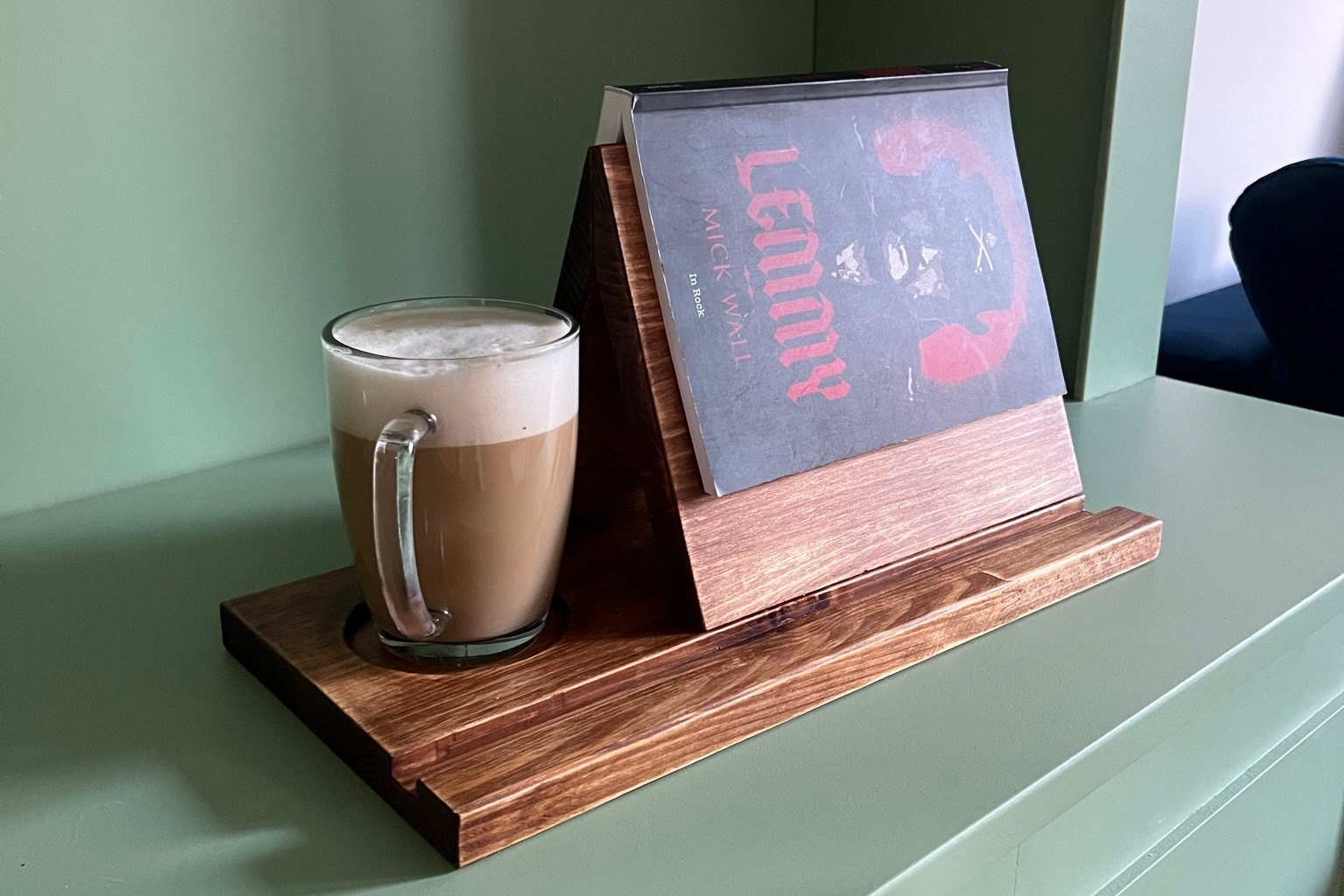 Wood Triangle Book Rest, Handmade Night Stand Book Holder, Book Rest ...