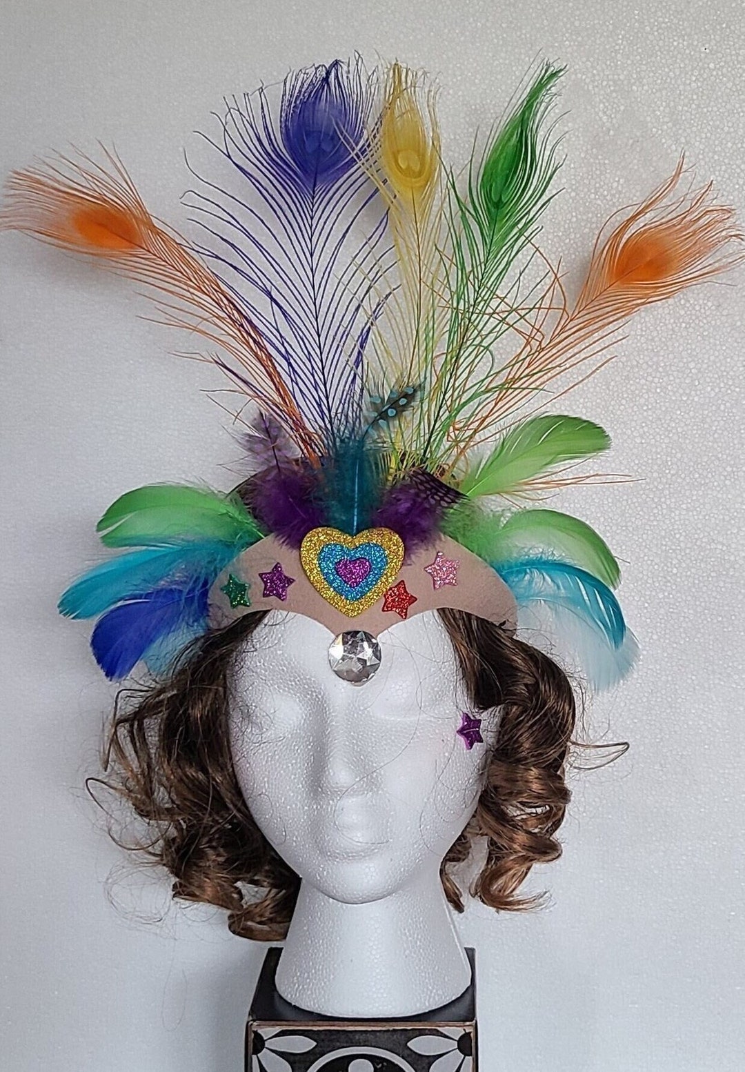 DIY Carnival Headdress, DIY Feather Headdresses for Kids, Feather ...