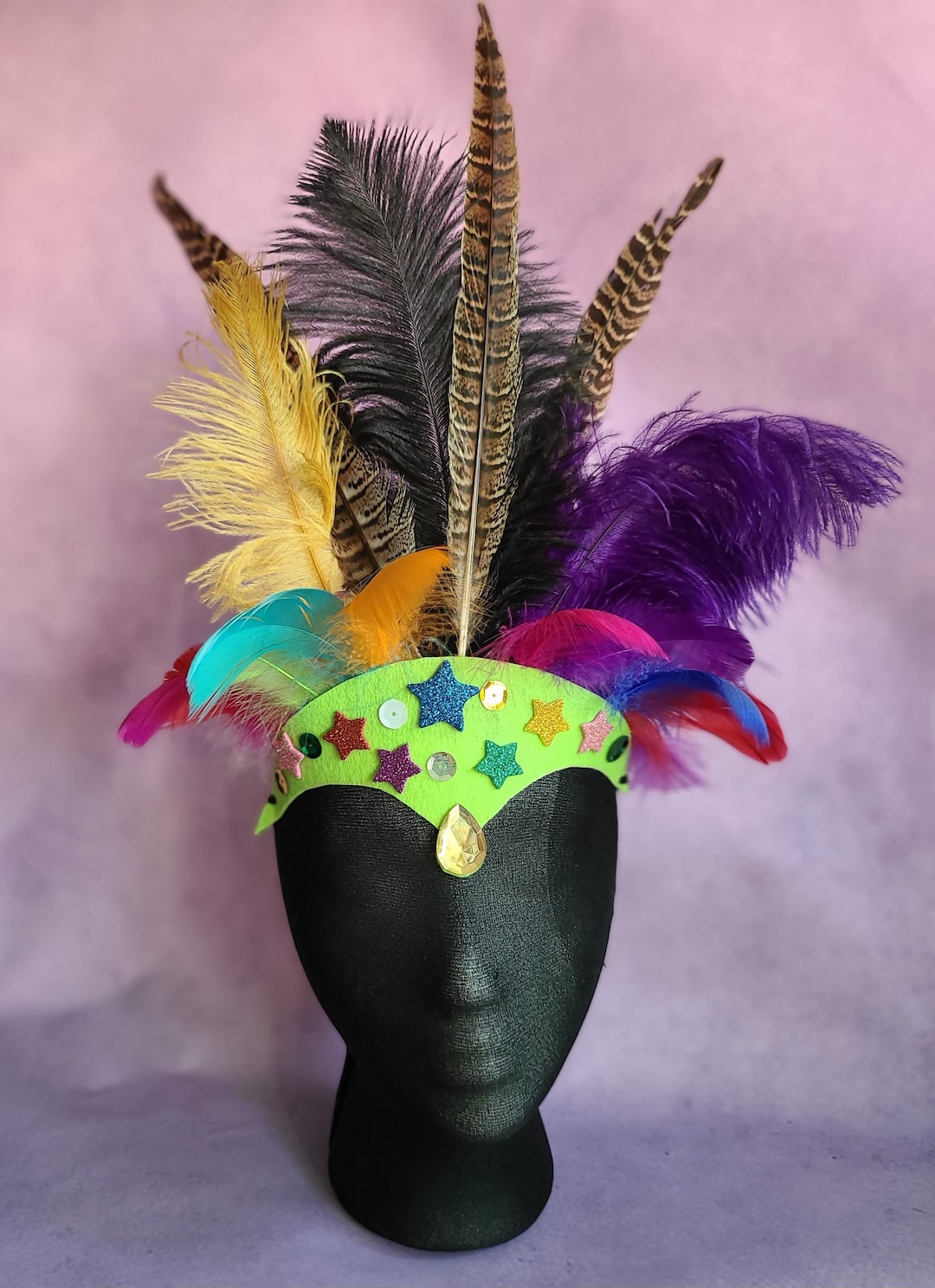 DIY Carnival Feather Headdress Kit Carribean Parad Style, Easy Kid's ...
