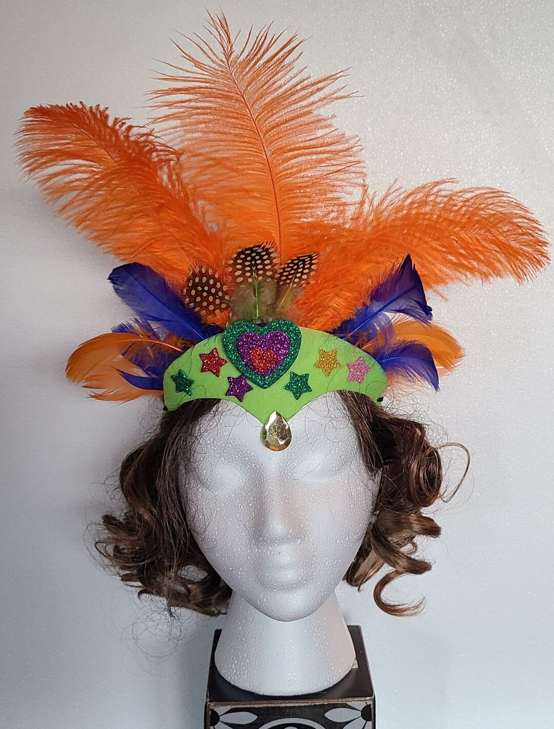 DIY Carnival Headdress, DIY Feather Headpiece for Kids, Feather ...