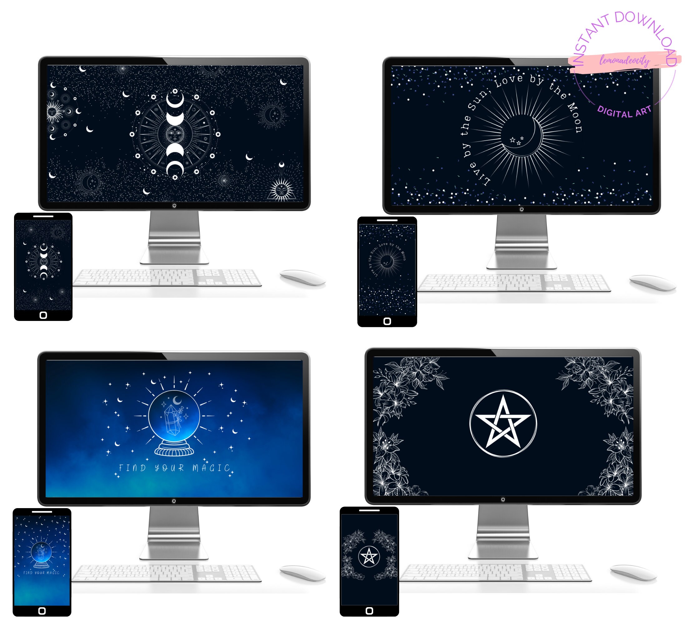 Witch Aesthetic Desktop and Phone Wallpaper - Etsy