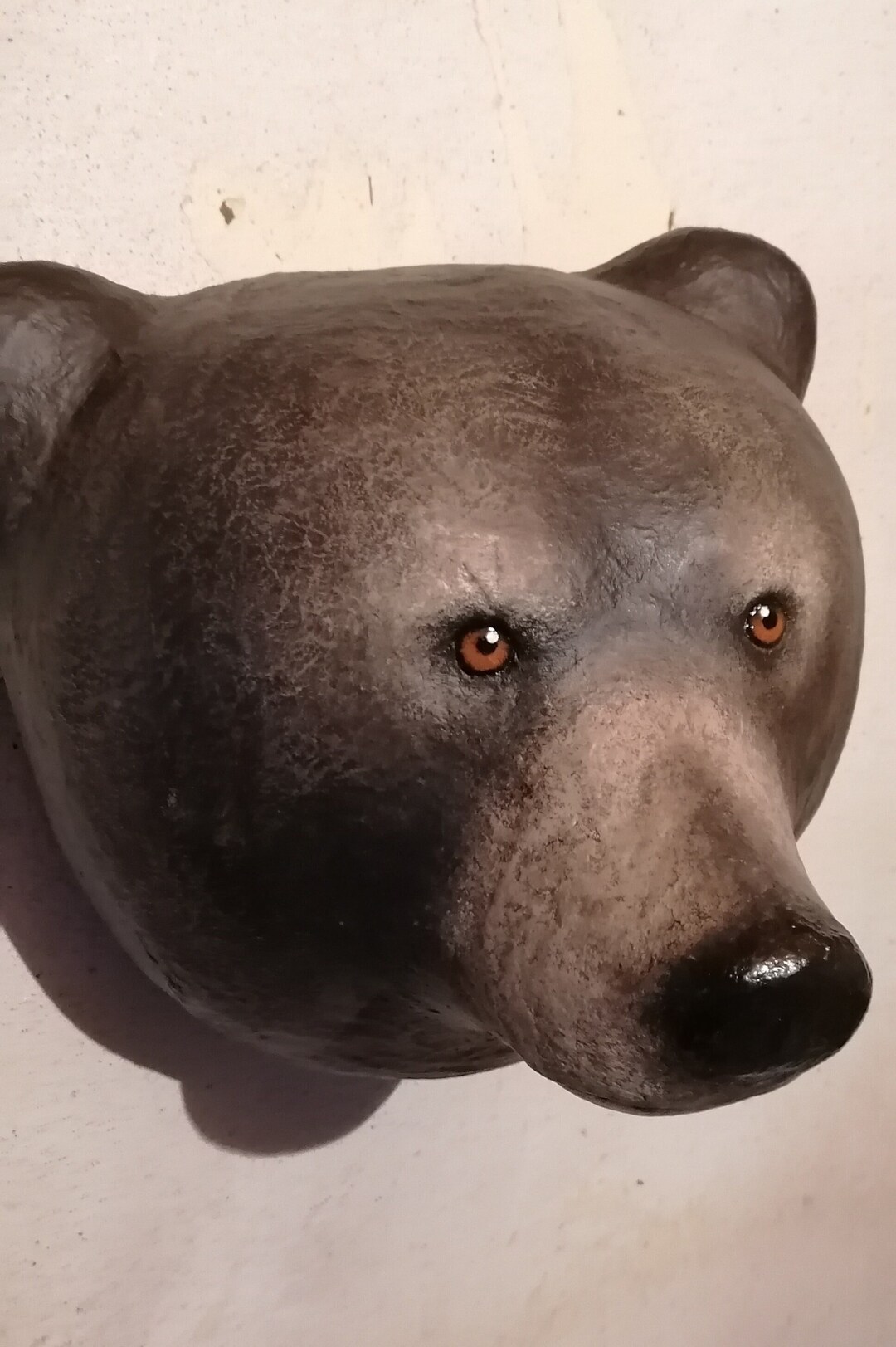 Brown Bear Head, Paper Mache Trophy to Hang. - Etsy