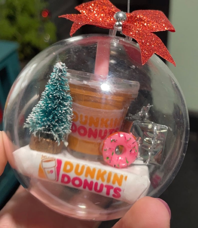 Dunkin Donuts Christmas Ornament Iced Coffee - Etsy