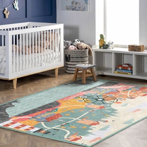 World Map Activity Rugcity Rectangular Toddler Carpetzoo Nursery ...