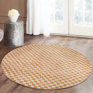 Checkered Round Ruggeometric Carpetcheckerboard Circle Rugsseamless ...