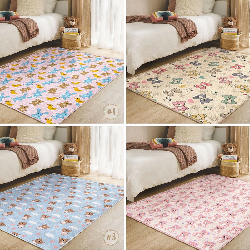 Nursery Bear Rug - Etsy