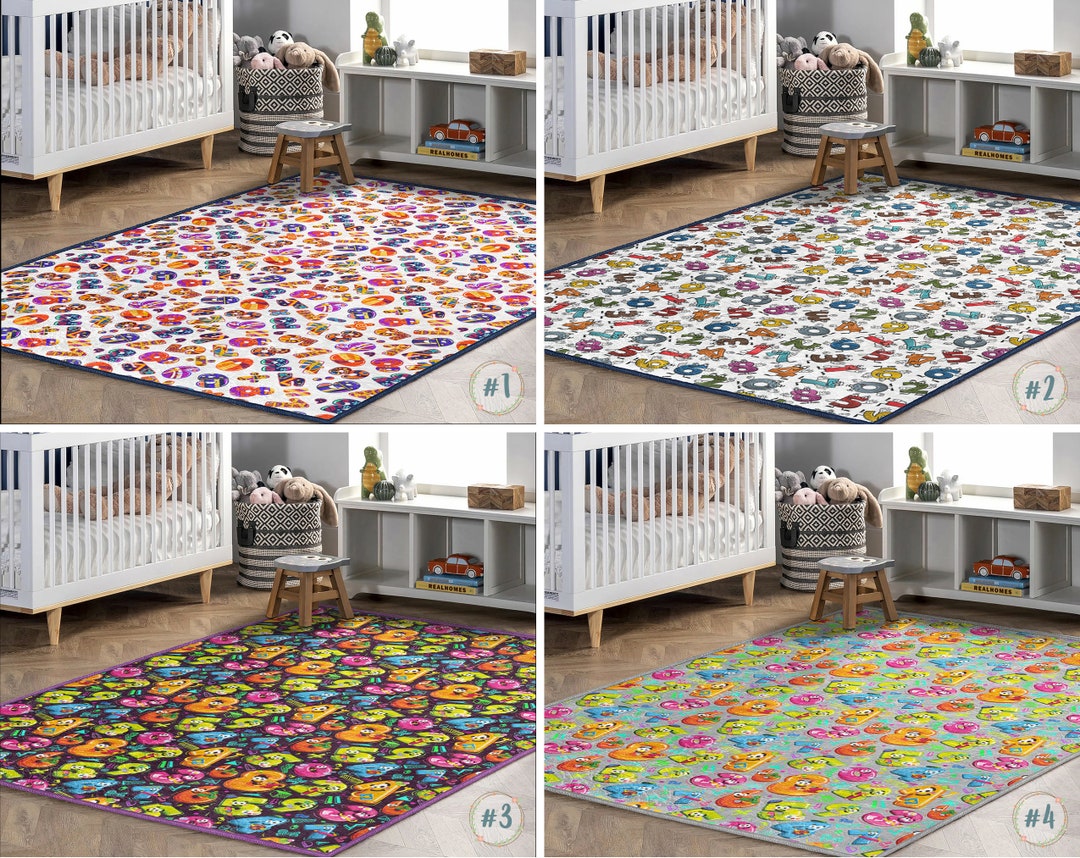 Numbers Activity Ruglearning Rectangular Toddler Carpetcounting Nursery ...