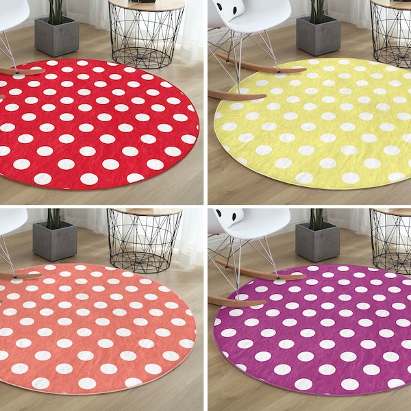 Polka Dot Rug - Etsy
