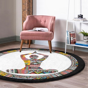 Yoga Round Rugmeditation Floor Carpetspiritual Non Slip Circle ...