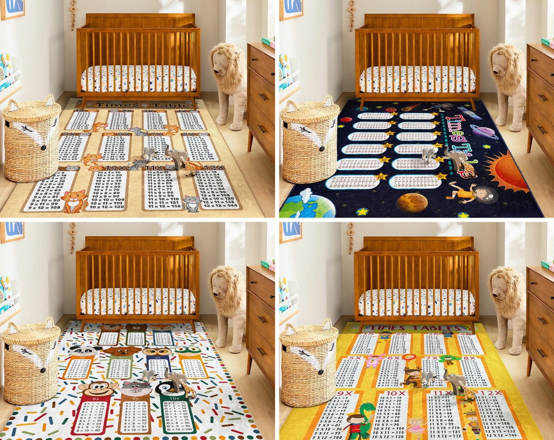 Numbers Activity Rugtimes Table Rectangular Toddler Carpetmath Nursery ...