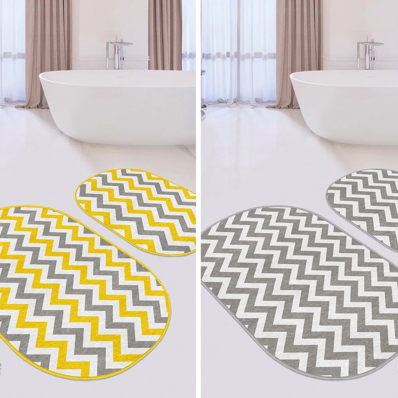 Yellow Gray Bathroom - Etsy