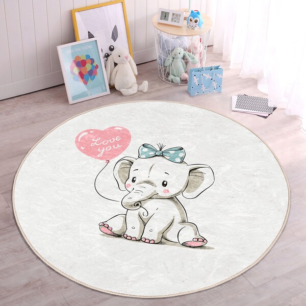 Elephant Nursery Rug - Etsy