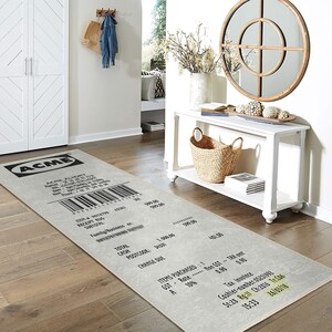 Shopping Receipt Area Ruggray Markered Rughighlighted Date Non Slip ...