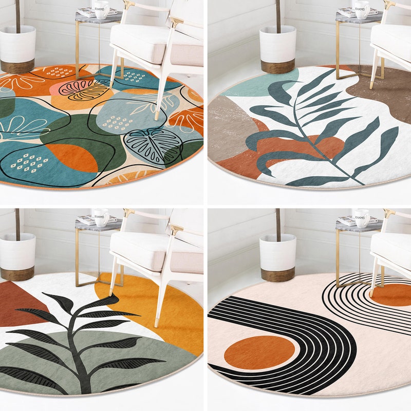 Round Boho Rug - Etsy