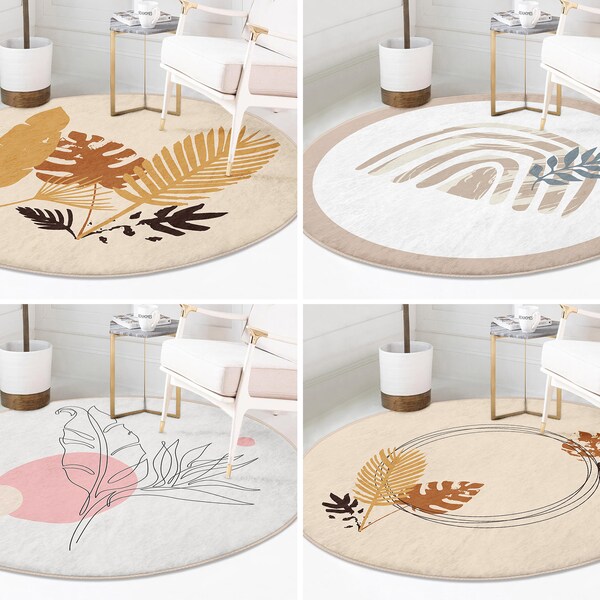 Round Boho Rug - Etsy