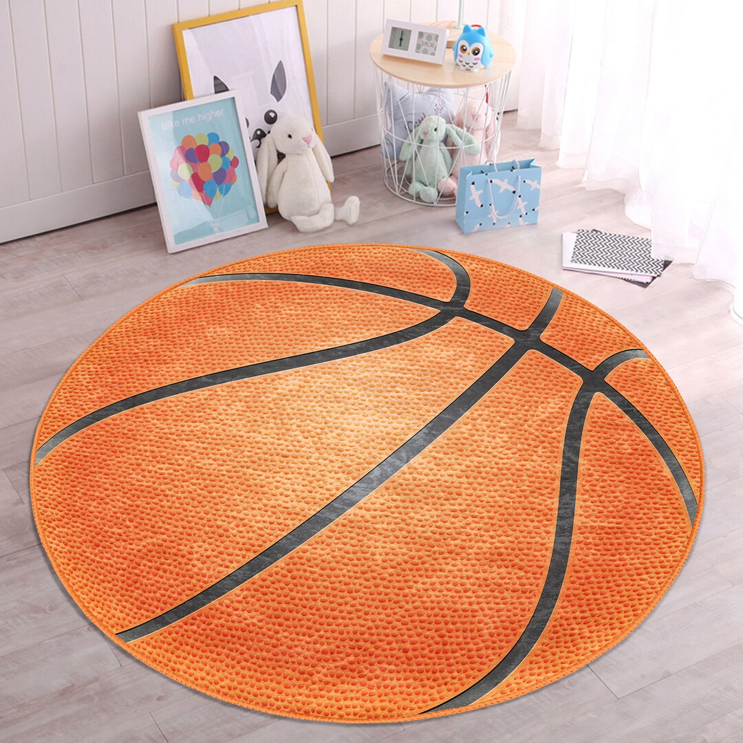 Basketball Nursery Rugsport Playmat for Kids Roomboy Toddler Round ...