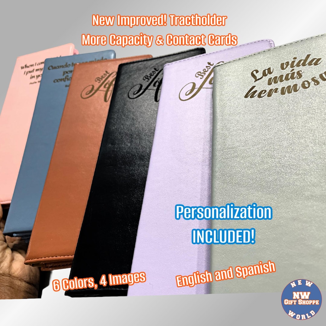 Personalized Vegan Leather JW Tract Holder: Ministry Organizer. Works ...