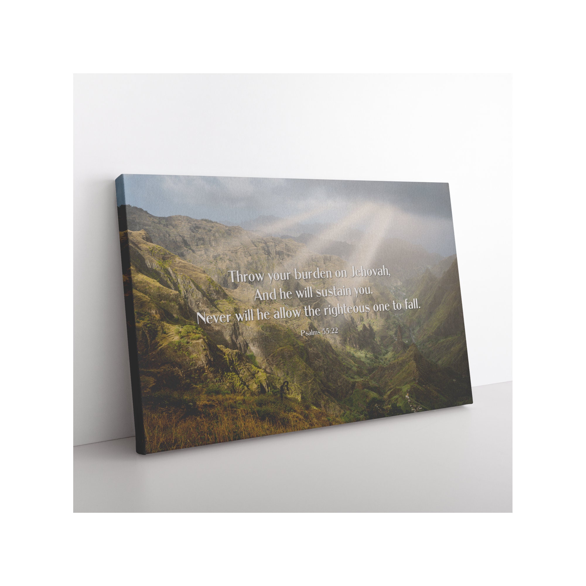 JW Gifts Wall Canvas Psalms 55:22 Throw Your Burden on Jehovah and He ...