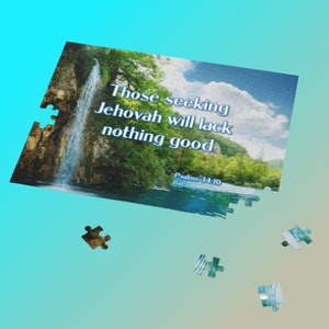 JW Gifts Family Puzzle 2022 Year Text With Waterfalls Scene. Enjoy ...