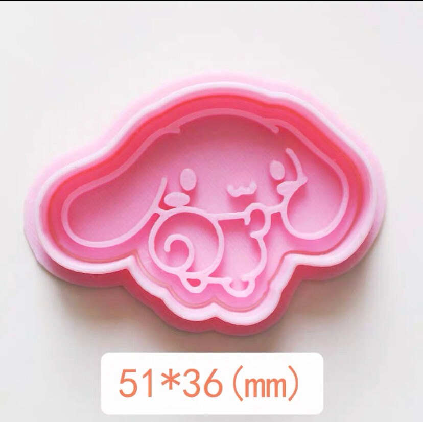 Cartoon Cinnamoroll Cookie Cutter With Stamp, Biscuit Mold, Playdoh ...