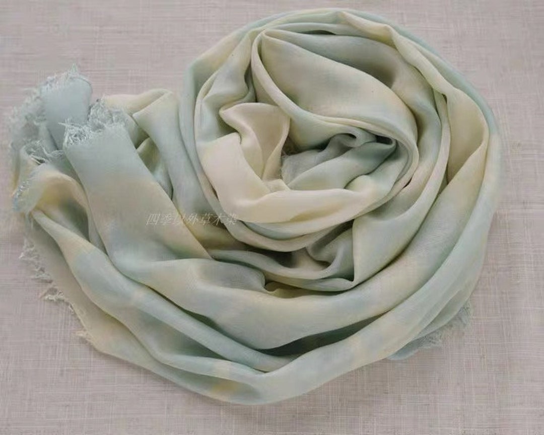 Hand Dye Natural Dye Botanic Custom Made Linen Scarf - Etsy