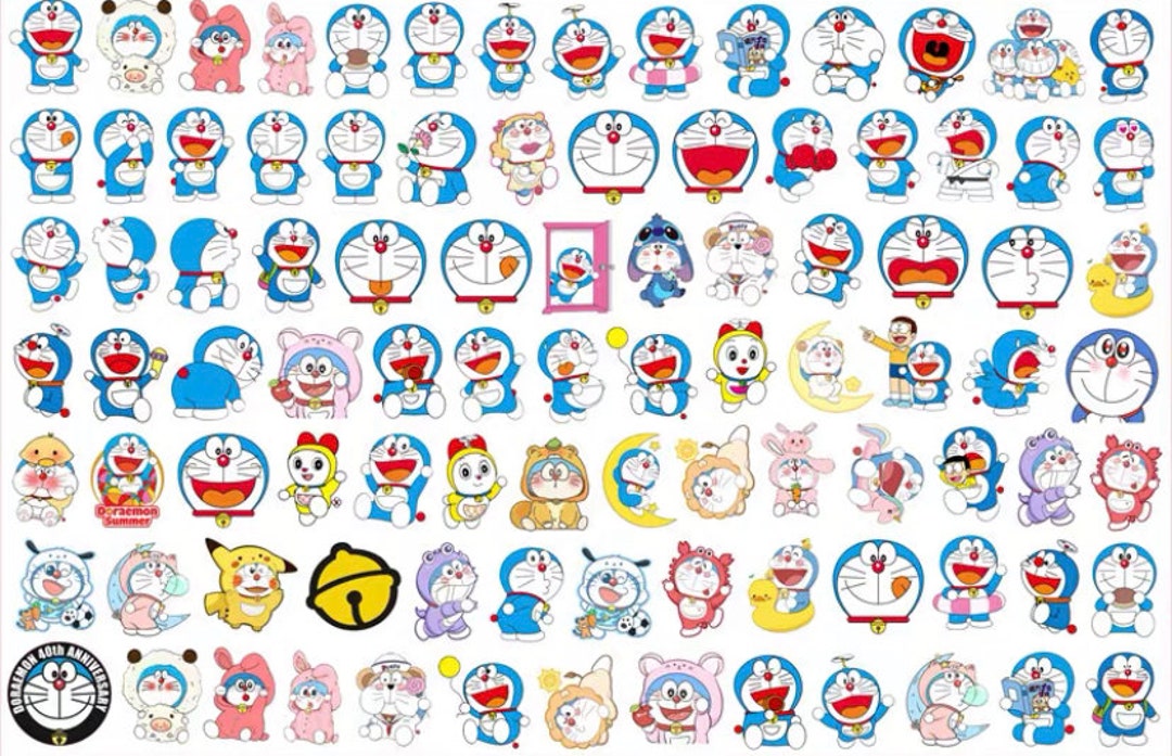 Doraemon Acrylics Size 4cm, Random 25pcs,diy Craft Supply - Etsy