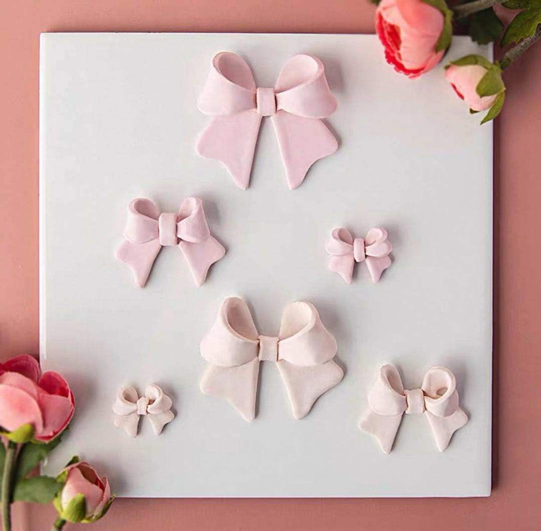 3D Ribbon Clay Mold, Clay Cutters, Clay Stamps, Polymer Clay, Jewelry ...