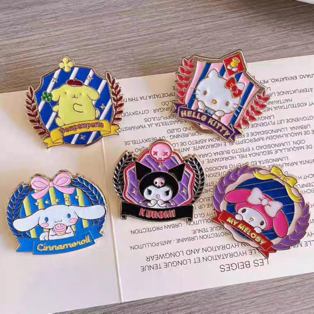 Cute 5pcs Sanrio Enamel Pin Set,diy Craft Supply - Etsy