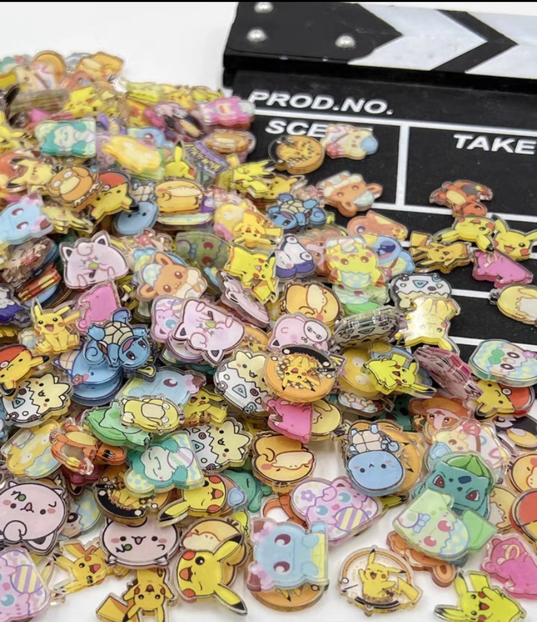 Cute Pokemon Acrylics Size 2cm, Random 50pcs,diy Ctaft Supply - Etsy