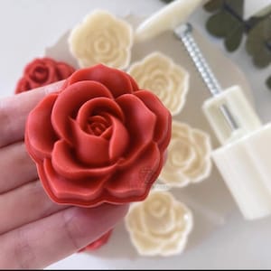 4pcs Set Rose Moon Cake Mold, Cookie Stamps - Etsy
