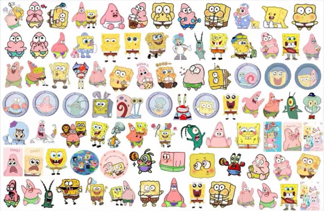 Spongebob Acrylics Size 4cm, Random 25pcs,diy Craft Supply - Etsy