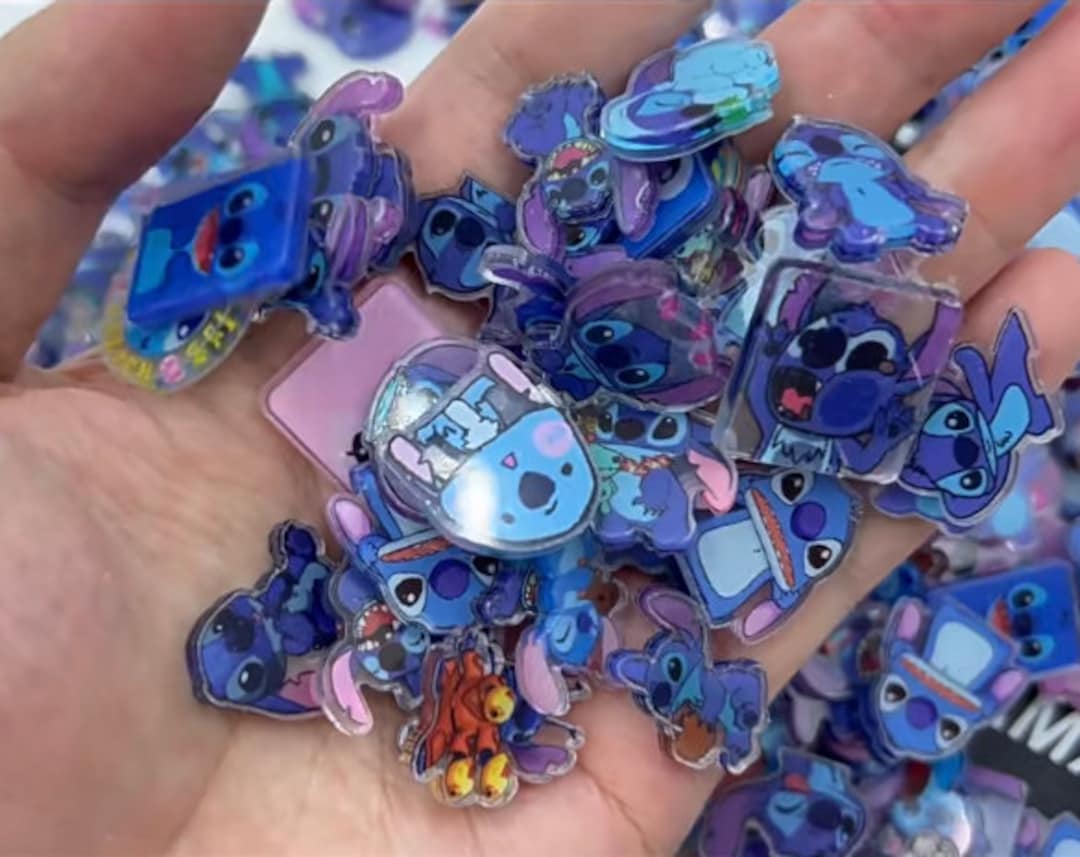 Stitch Acrylics Size 2cm, Random 50pcs,diy Craft Supply - Etsy