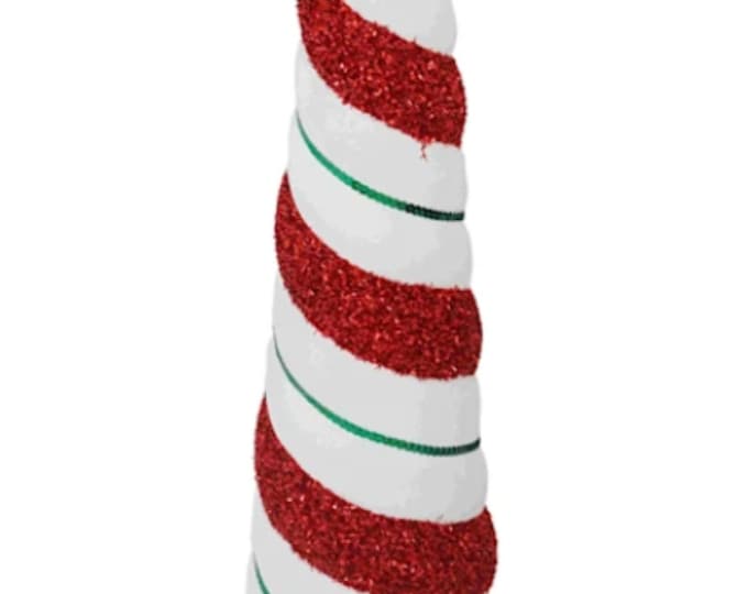 24 Red & White Swirled Cone Tree - Etsy