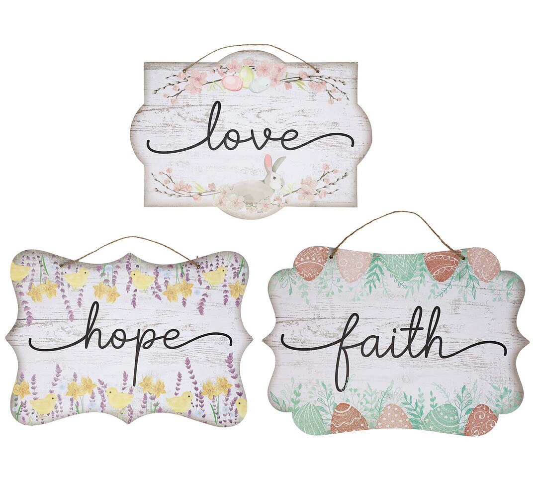 Love Hope and Faith Signs - Etsy