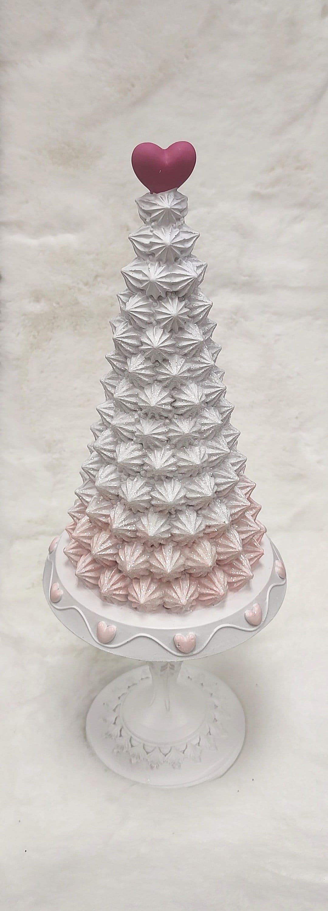 Pink and White Valentine Tabletop Tree - Etsy