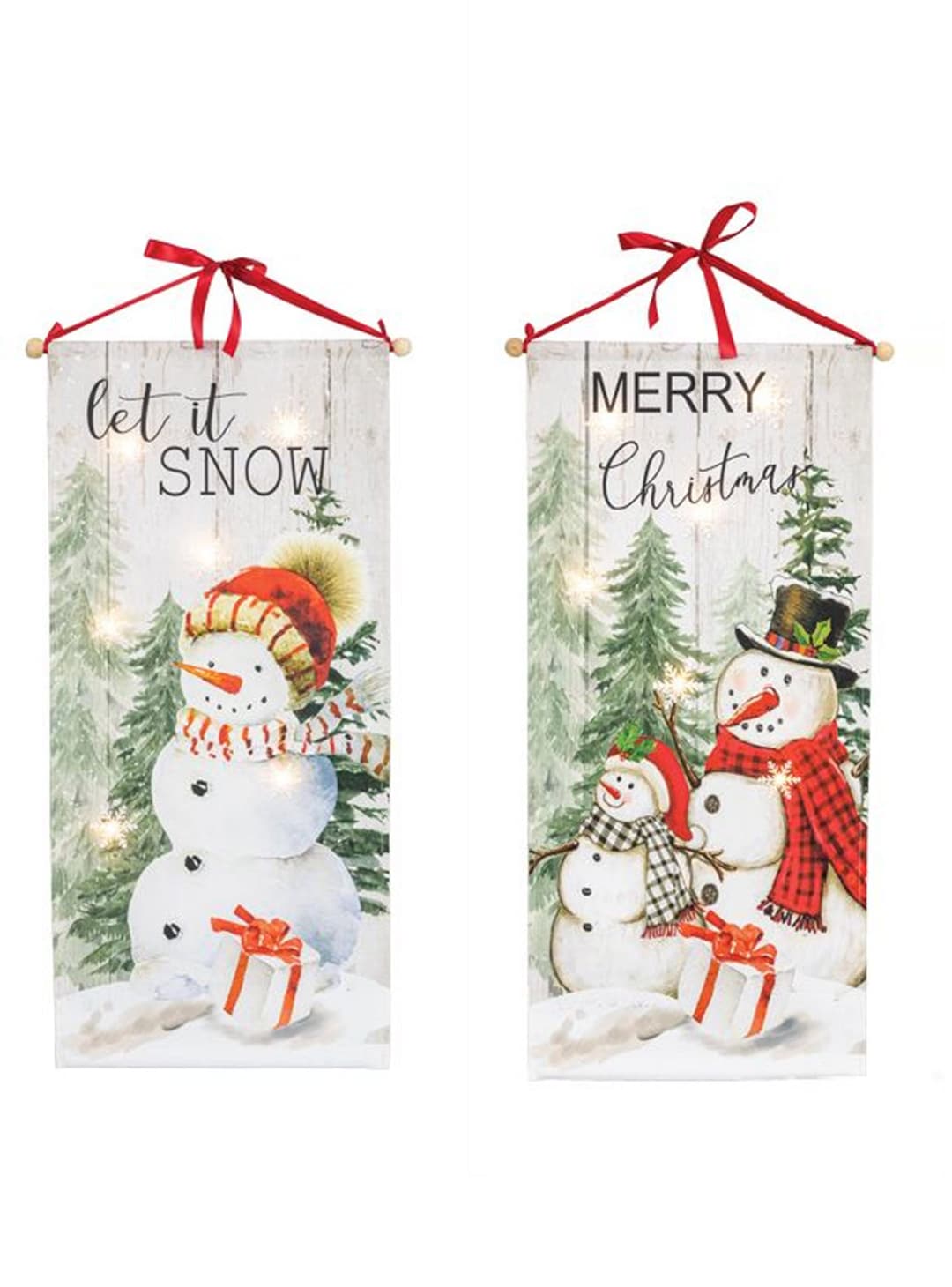 Winter Scene Snowman Sign With Lights - Etsy