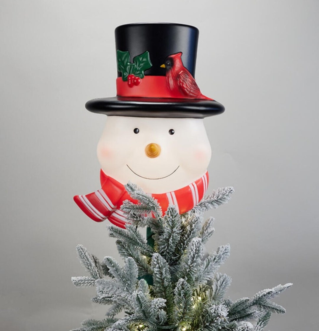 Blow Mold Snowman Christmas Tree Topper - Etsy
