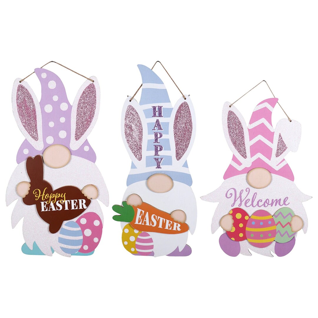 Easter Gnome With Bunny Ears Sign - Etsy