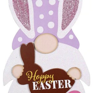 Easter Gnome With Bunny Ears Sign - Etsy