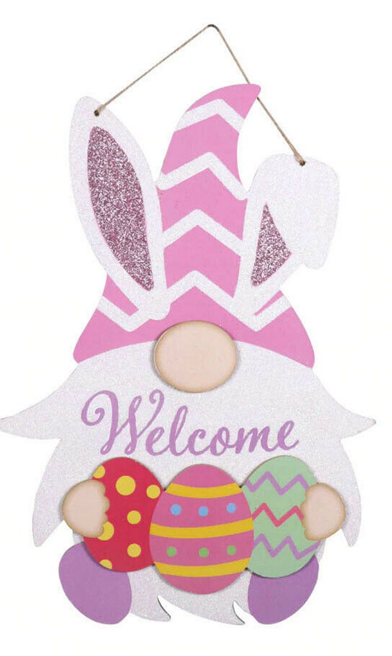 Easter Gnome With Bunny Ears Sign - Etsy