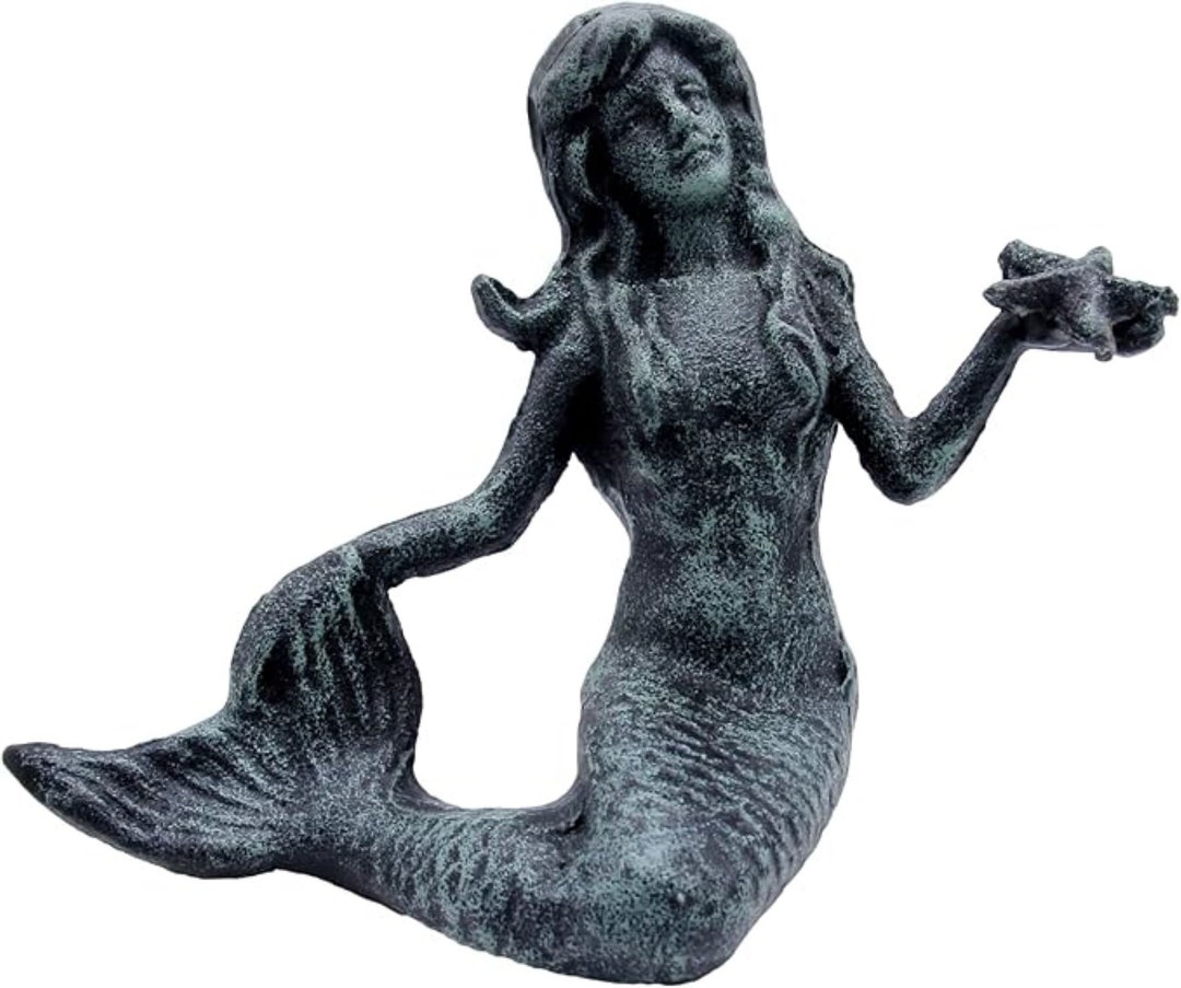 Cast Iron Mermaid With Starfish - Etsy
