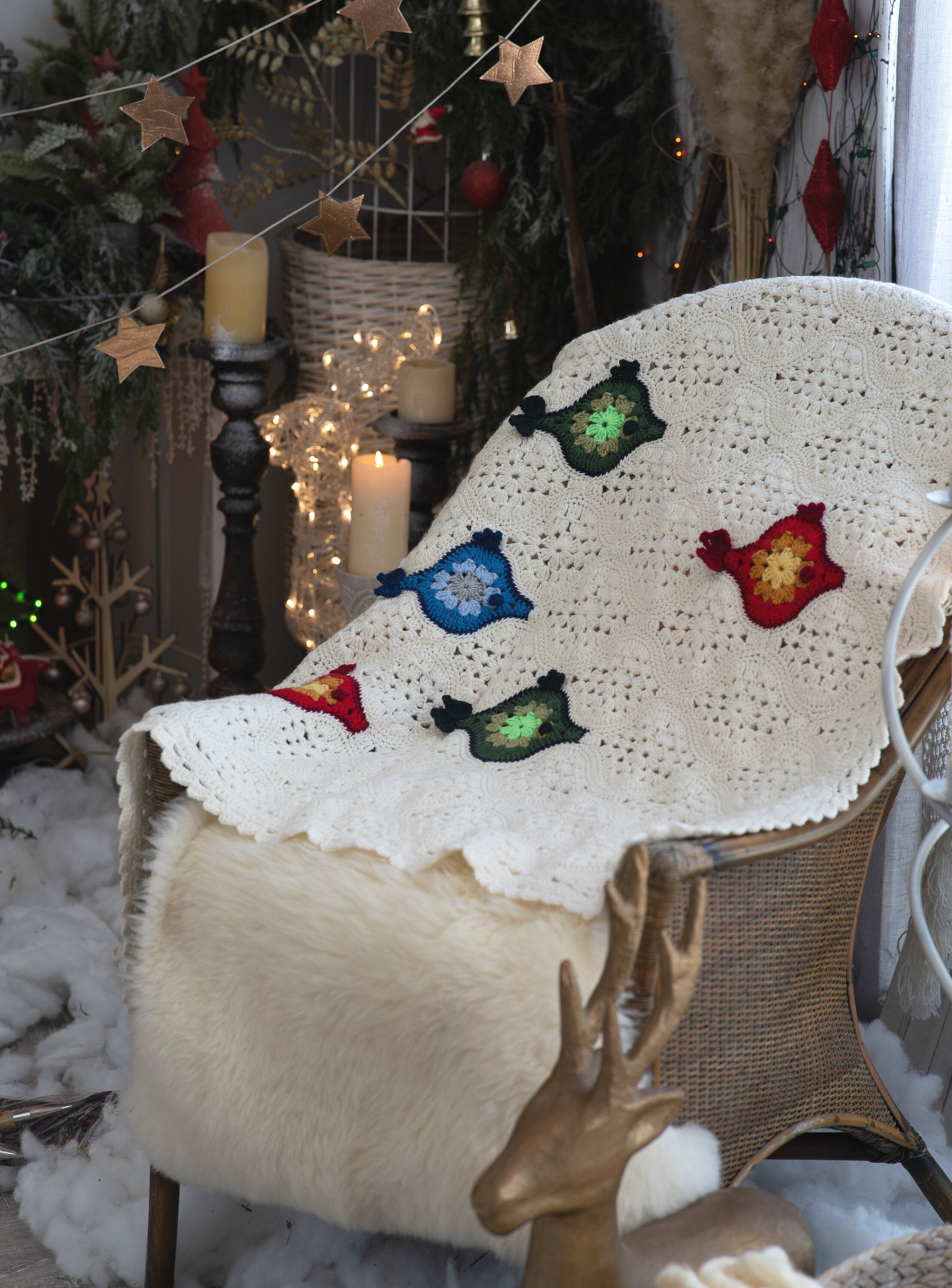 PDF PATTERN Crochet Fish Blanket - Motif Blanket - Baby Blanket Pattern ...