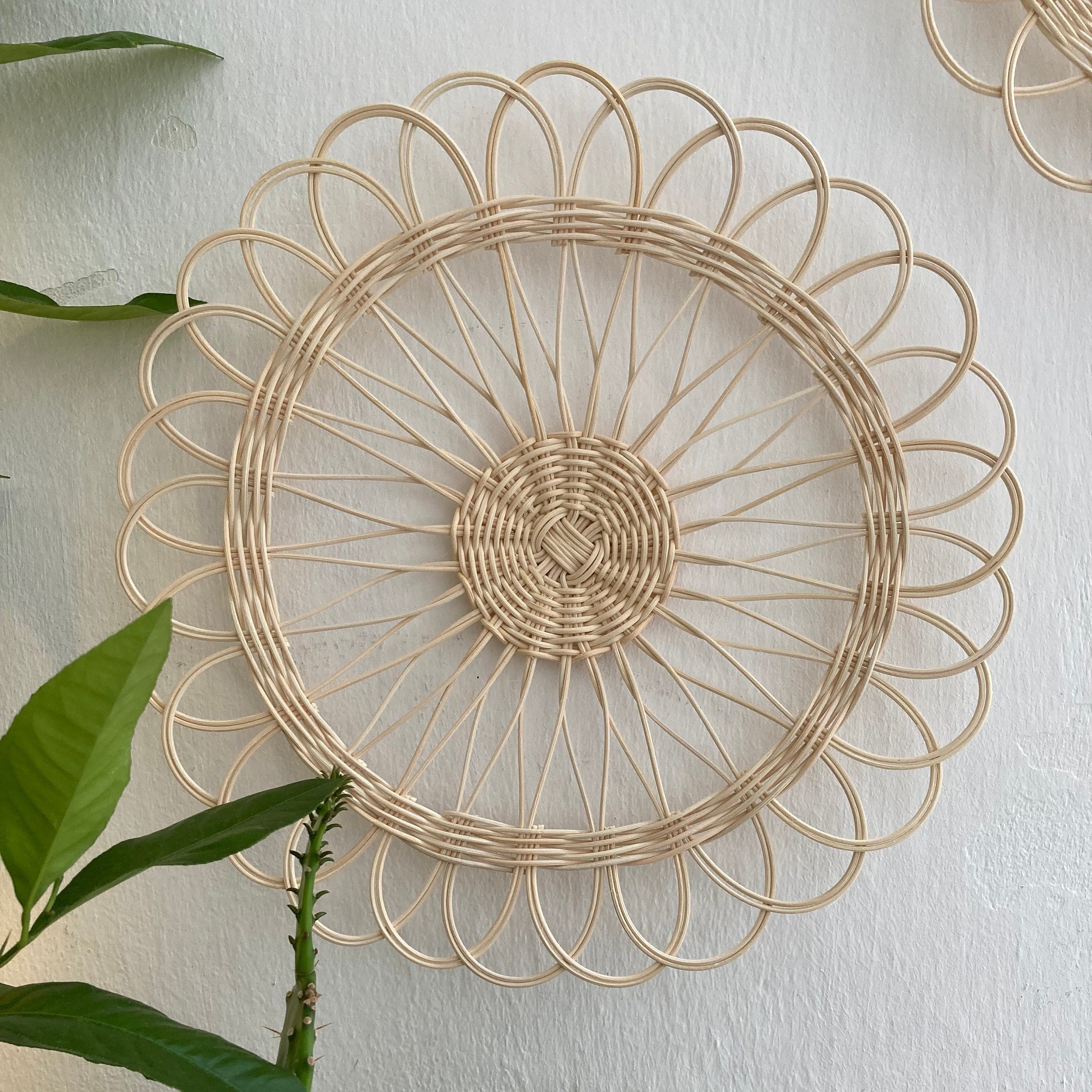 Rattan Sunflower Wall Decor Boho Decor Wall Hanging - Etsy