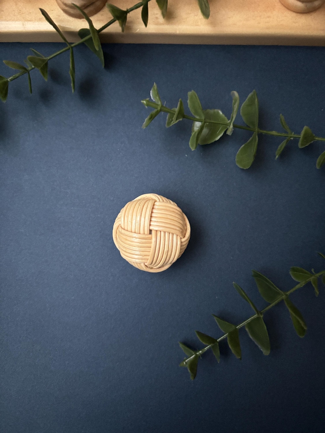 Handmade Natural Rattan Cabinet Knob – Boho Wicker Drawer Pull for ...